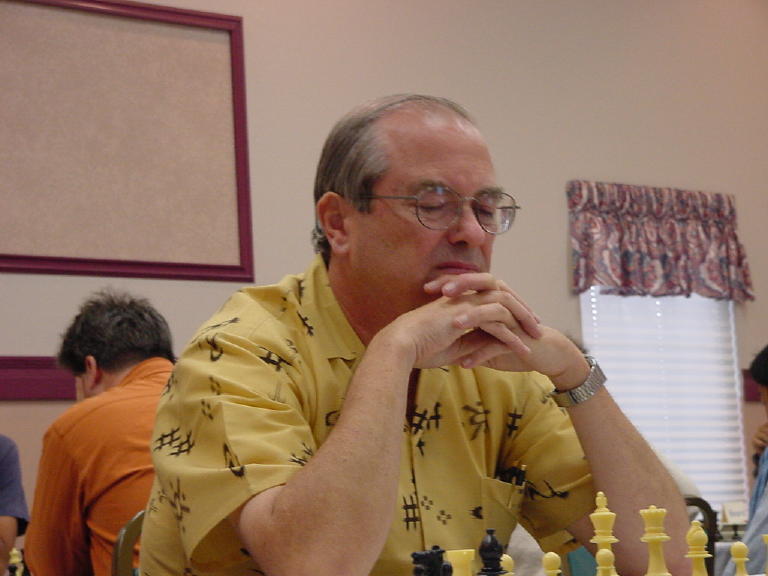 Sacramento club Vice President Bob Baker works hard at the board.